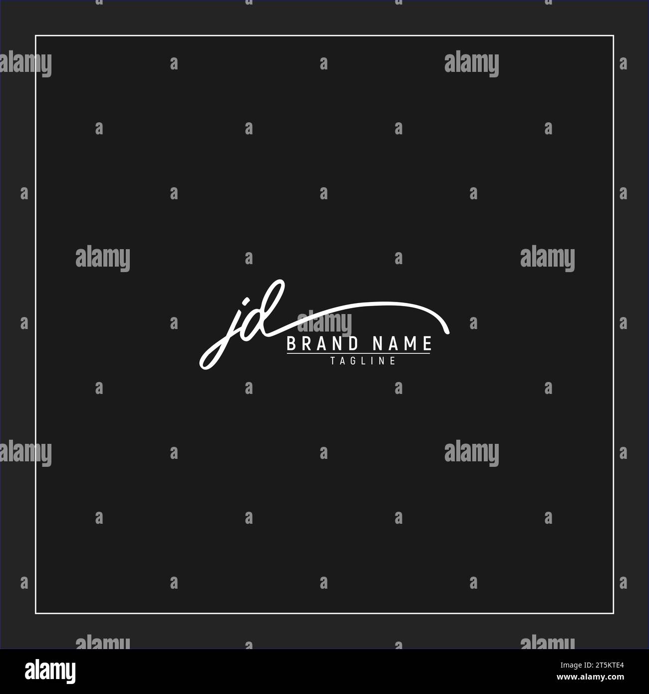 luxury initial JD logo initials signature handwriting monogram isolated ...