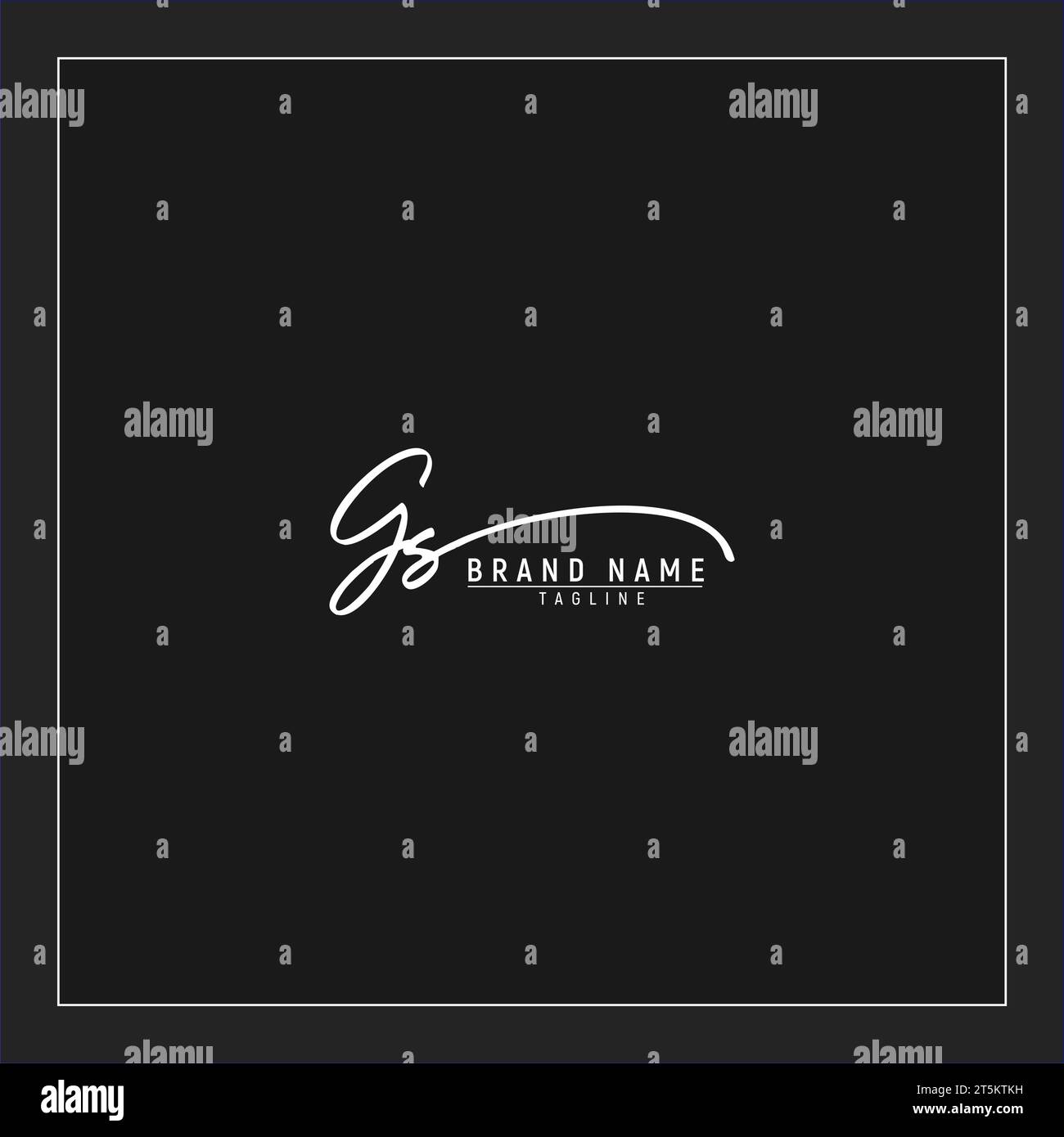 luxury initial GS logo initials signature handwriting monogram isolated ...