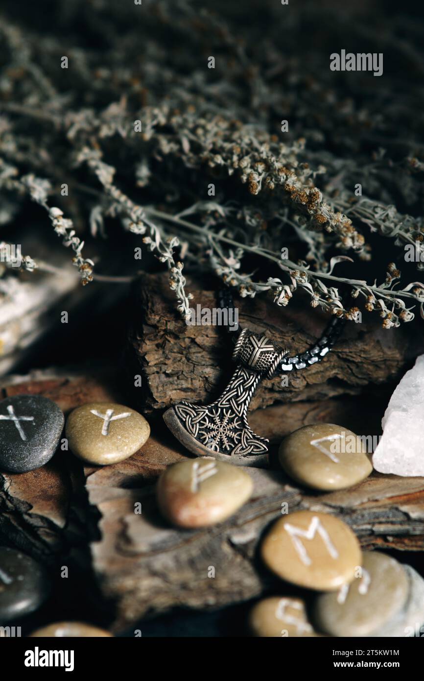 Thor hammer amulet hi-res stock photography and images - Alamy