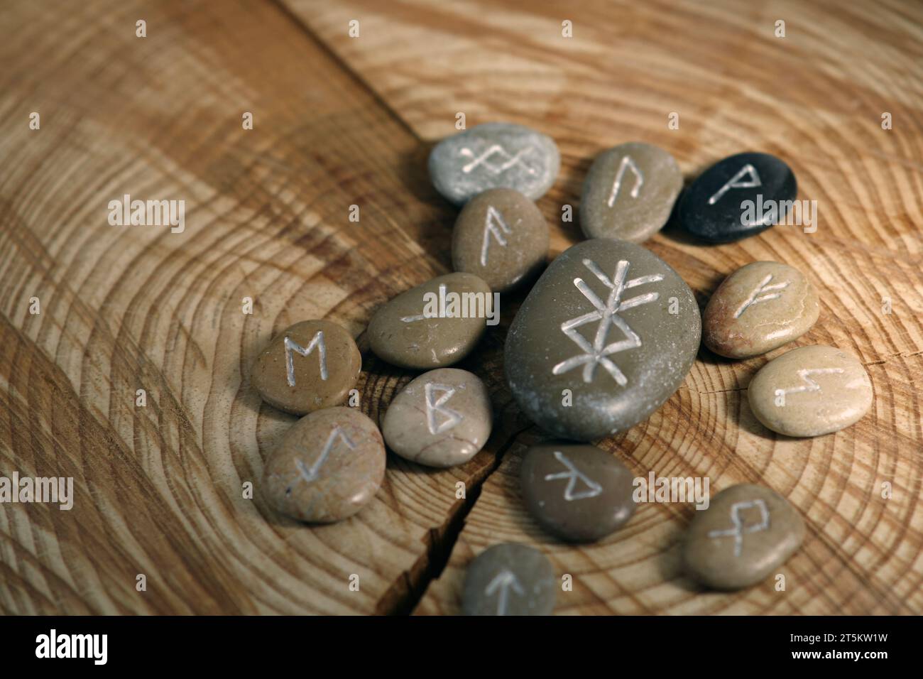 runic talisman runescript surrounded by runes Stock Photo - Alamy