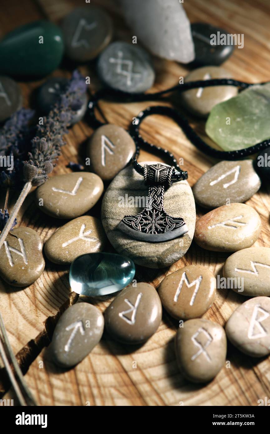 Thor hammer amulet hi-res stock photography and images - Alamy