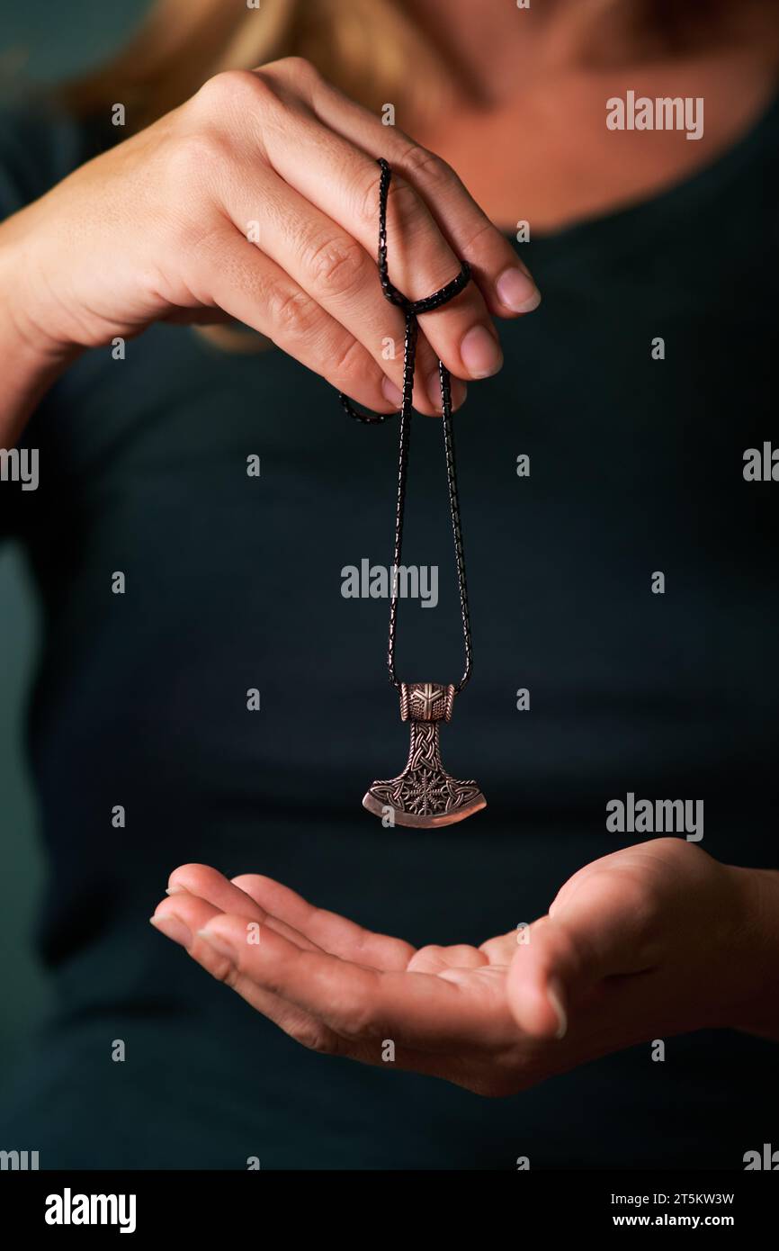 Thor hammer amulet hi-res stock photography and images - Alamy