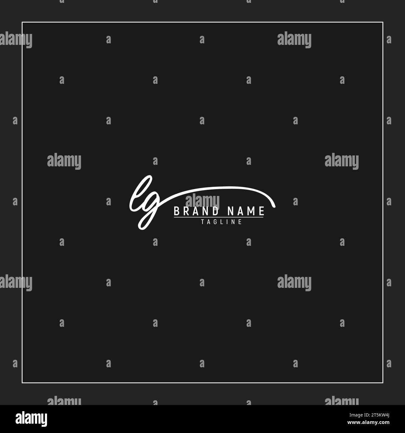 luxury initial LG logo initials signature handwriting monogram isolated ...