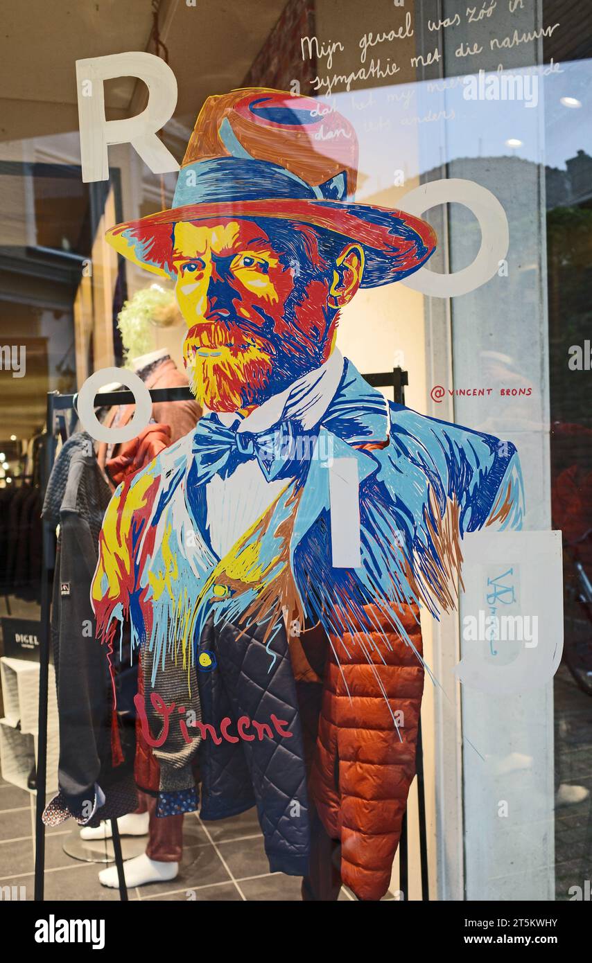 Assen, Netherlands - Oct 11 2023 Men's fashion store De Rooij in Assen ...