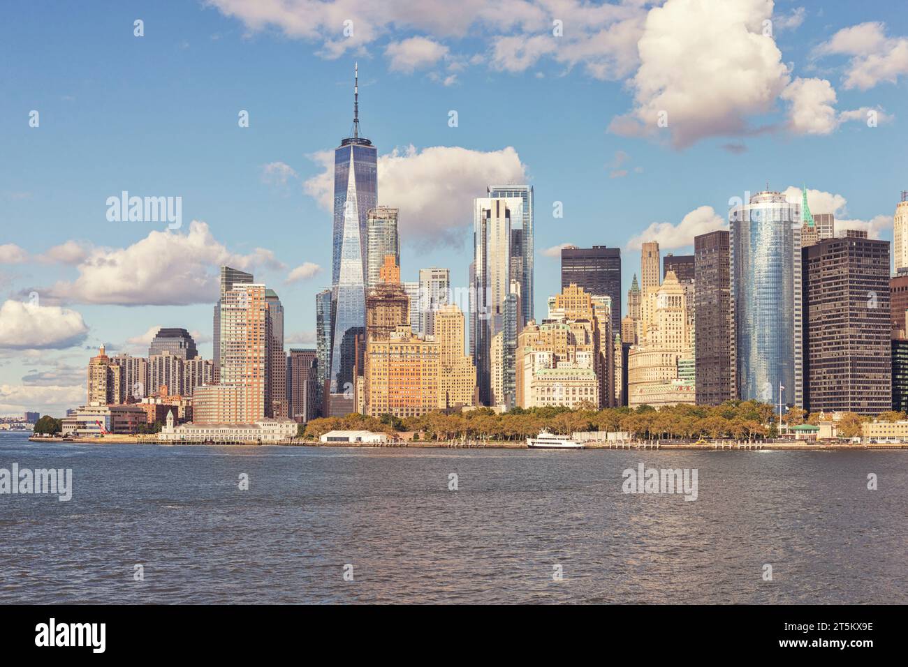 New York, USA - October 17, 2023: Skyline of lower Manhattan Stock ...