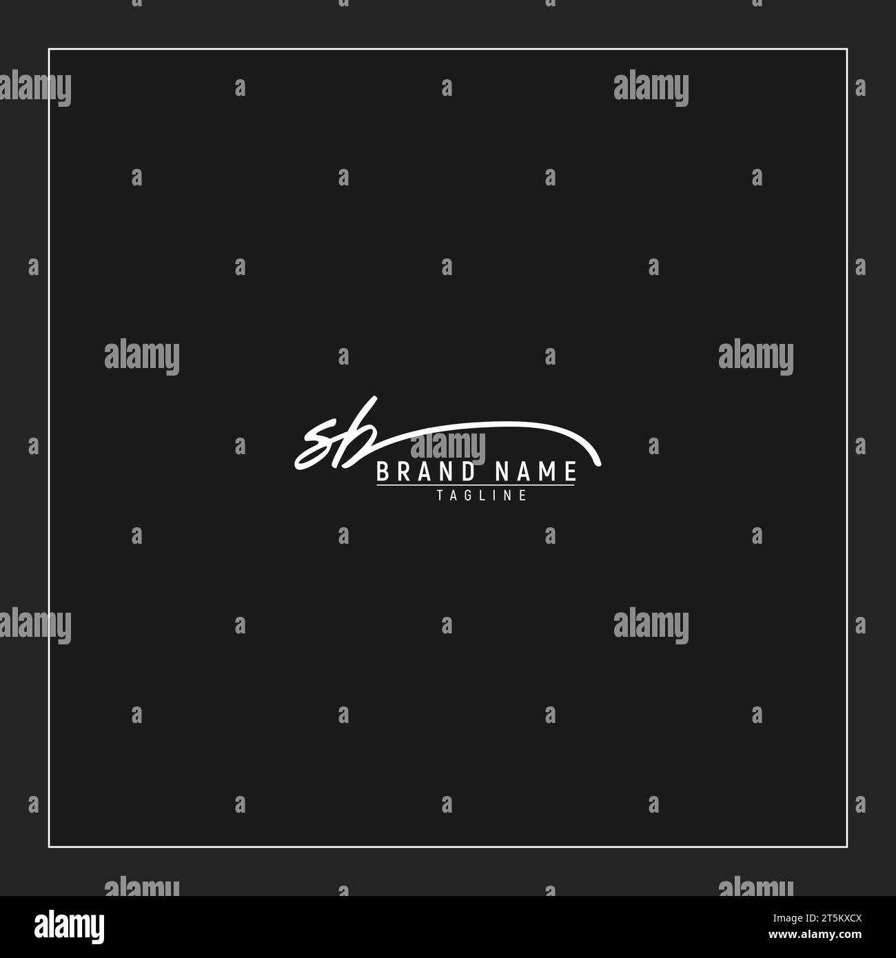 luxury initial SB logo initials signature handwriting monogram isolated ...