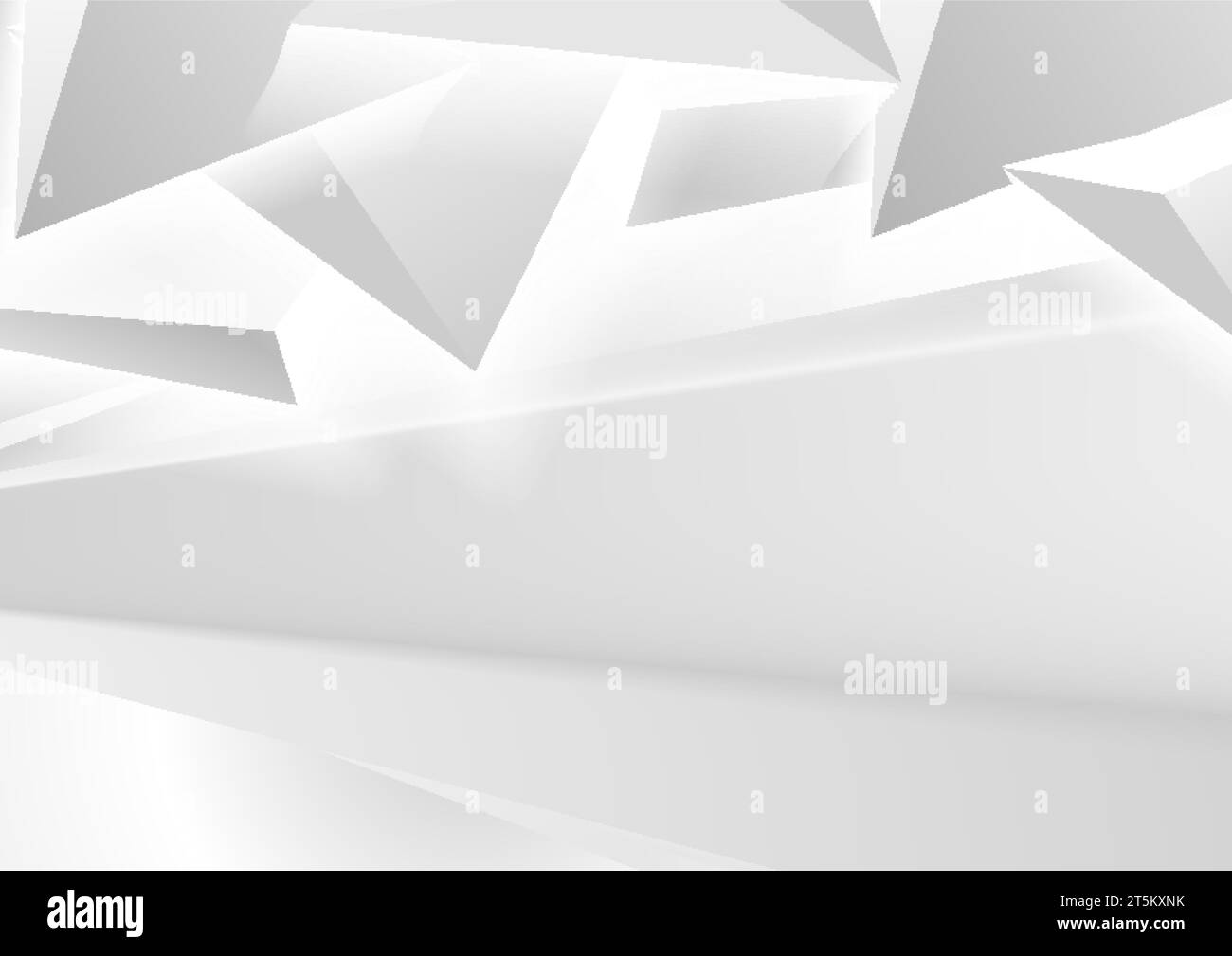 White grey abstract corporate graphic design with 3d triangle pyramids. Geometric low poly ...