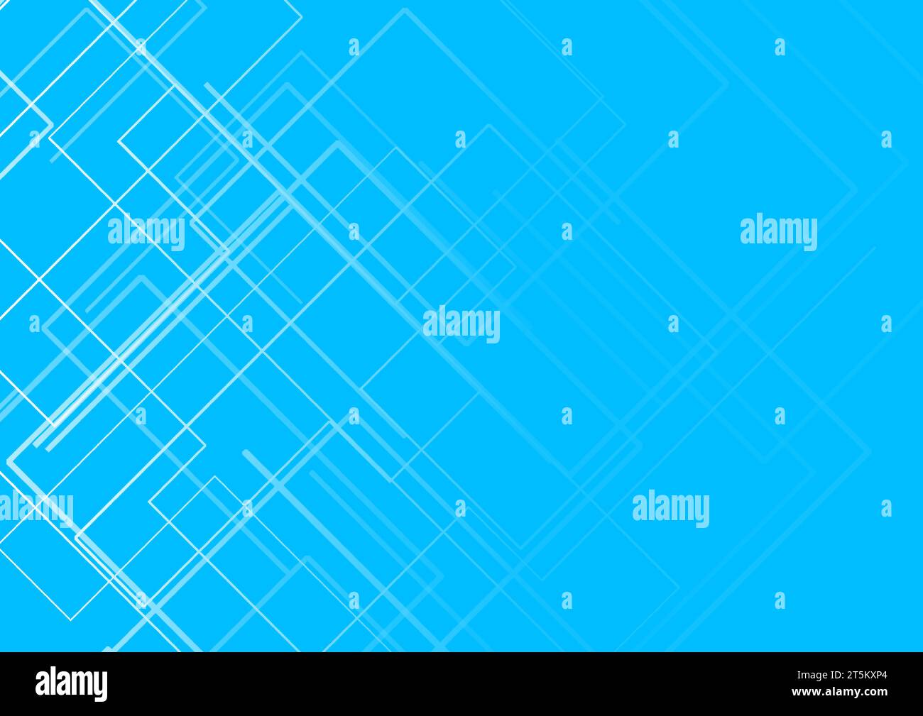 Bright blue minimal abstract futuristic tech background with white lines. Vector digital art ...