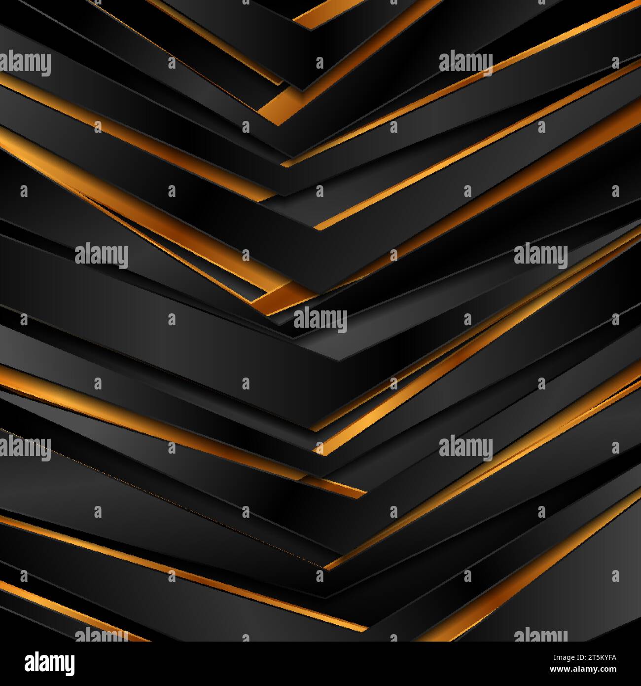 Black and luxury golden curved stripes abstract geometric background ...