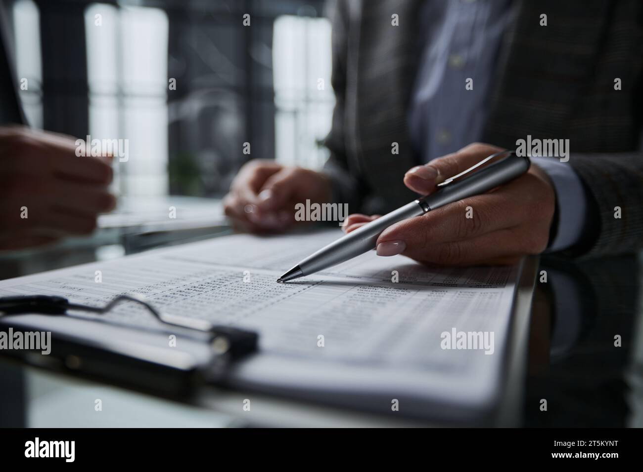 completing a business company personal information checklist form Stock ...