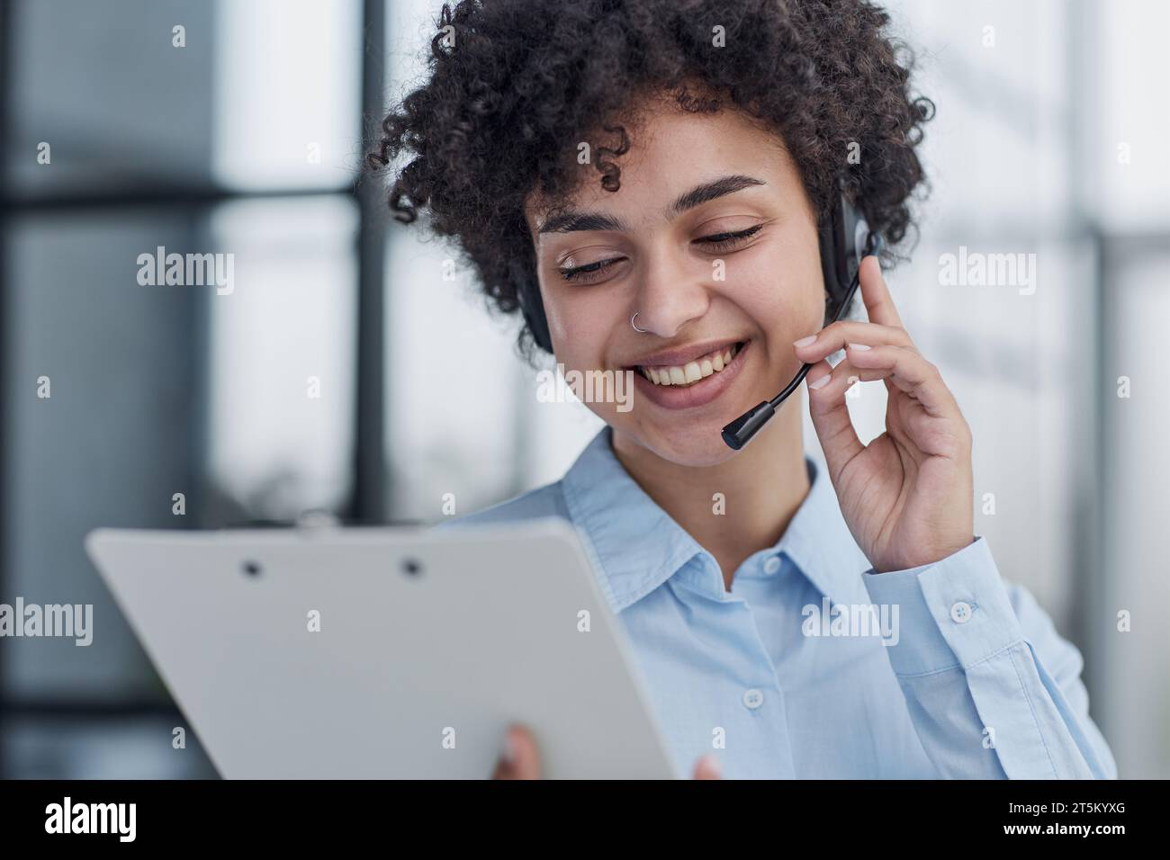 Climbing my way up the customer service ladder Stock Photo - Alamy