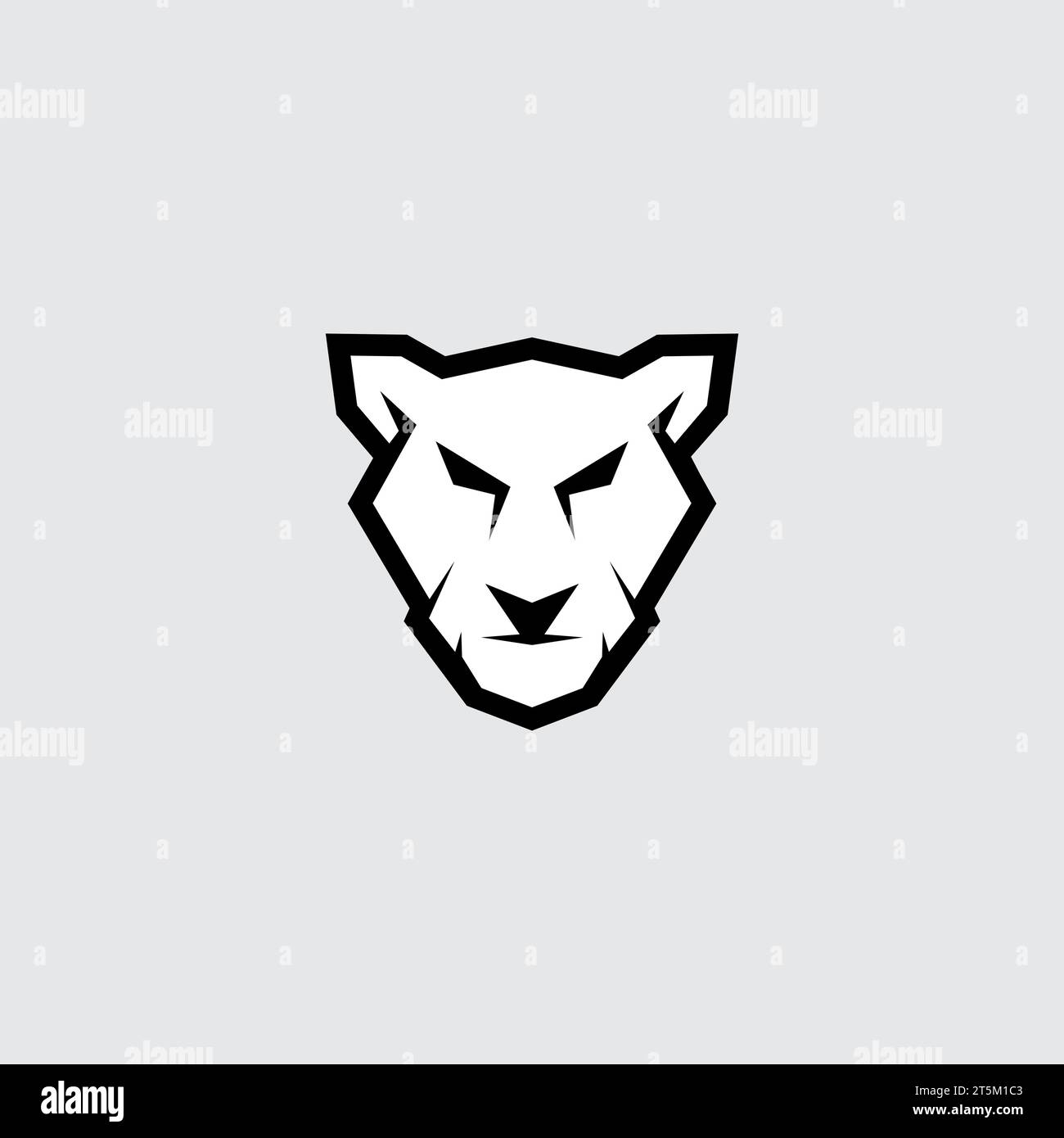 Tiger Line Logo. Tiger head Icon Stock Vector Image & Art - Alamy