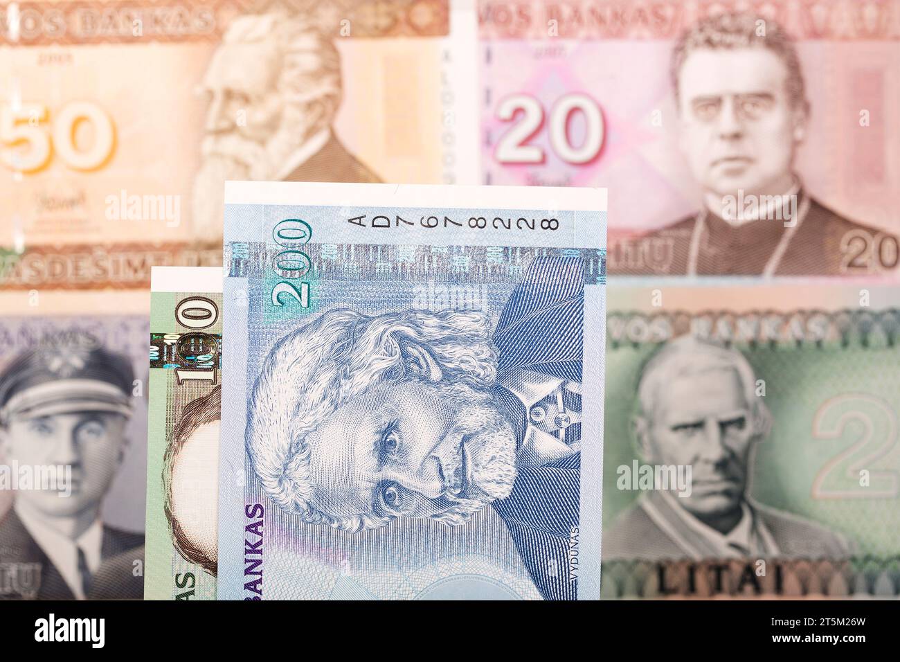 Lithuanian money - litas a business background Stock Photo - Alamy