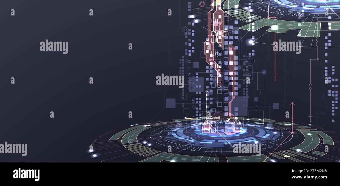 Handmade abstract technology concept. Circuit board, high computer ...