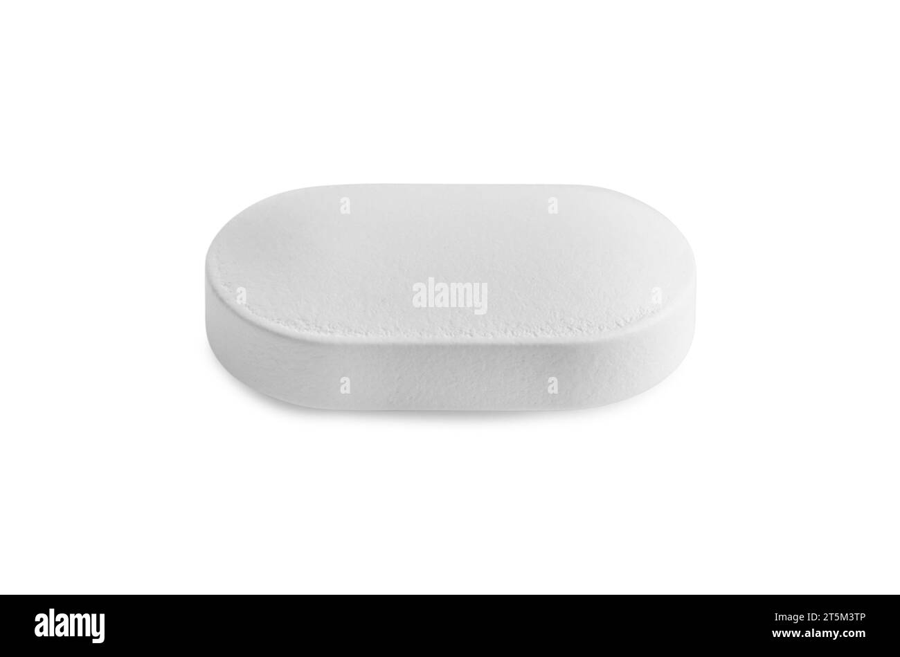 One pill on white background. Medicinal treatment Stock Photo - Alamy