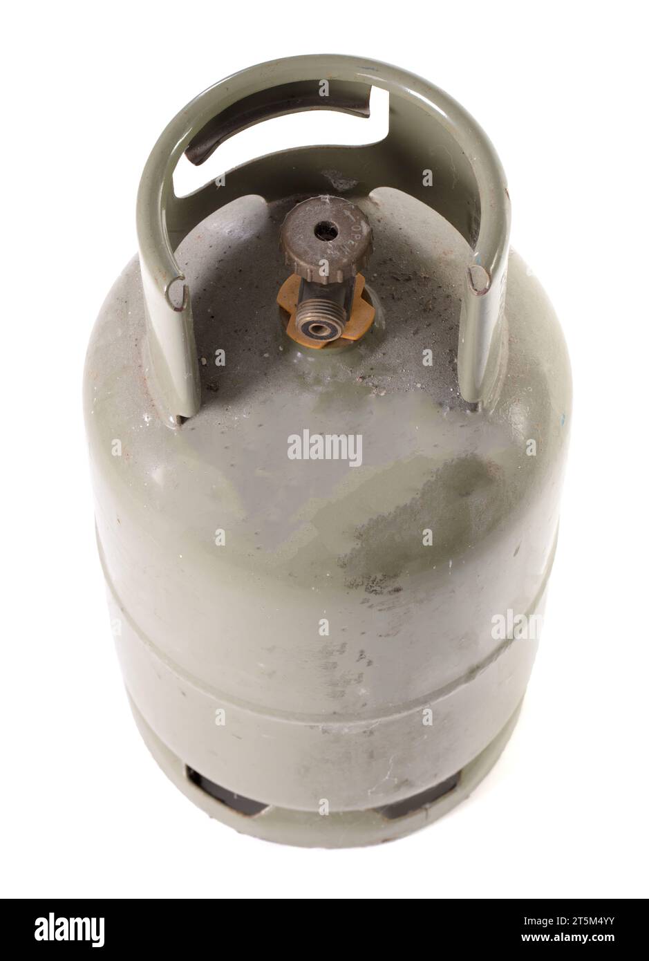 Large green gas cannister, isolated on white Stock Photo - Alamy