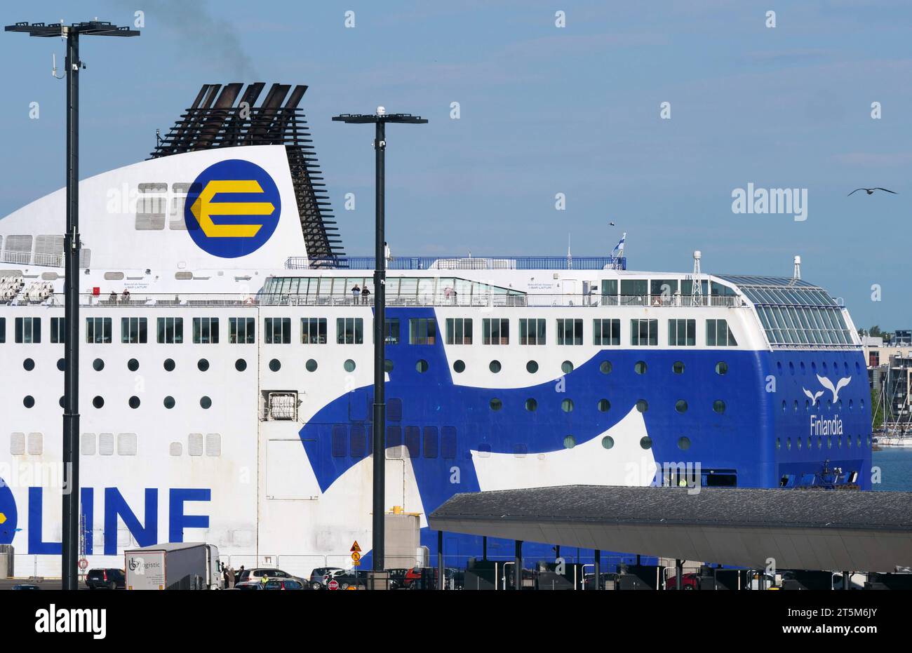 Finlandia-Eckeroe Line Faehre verlaesst den Hafen von Tallinn Finlandia ...