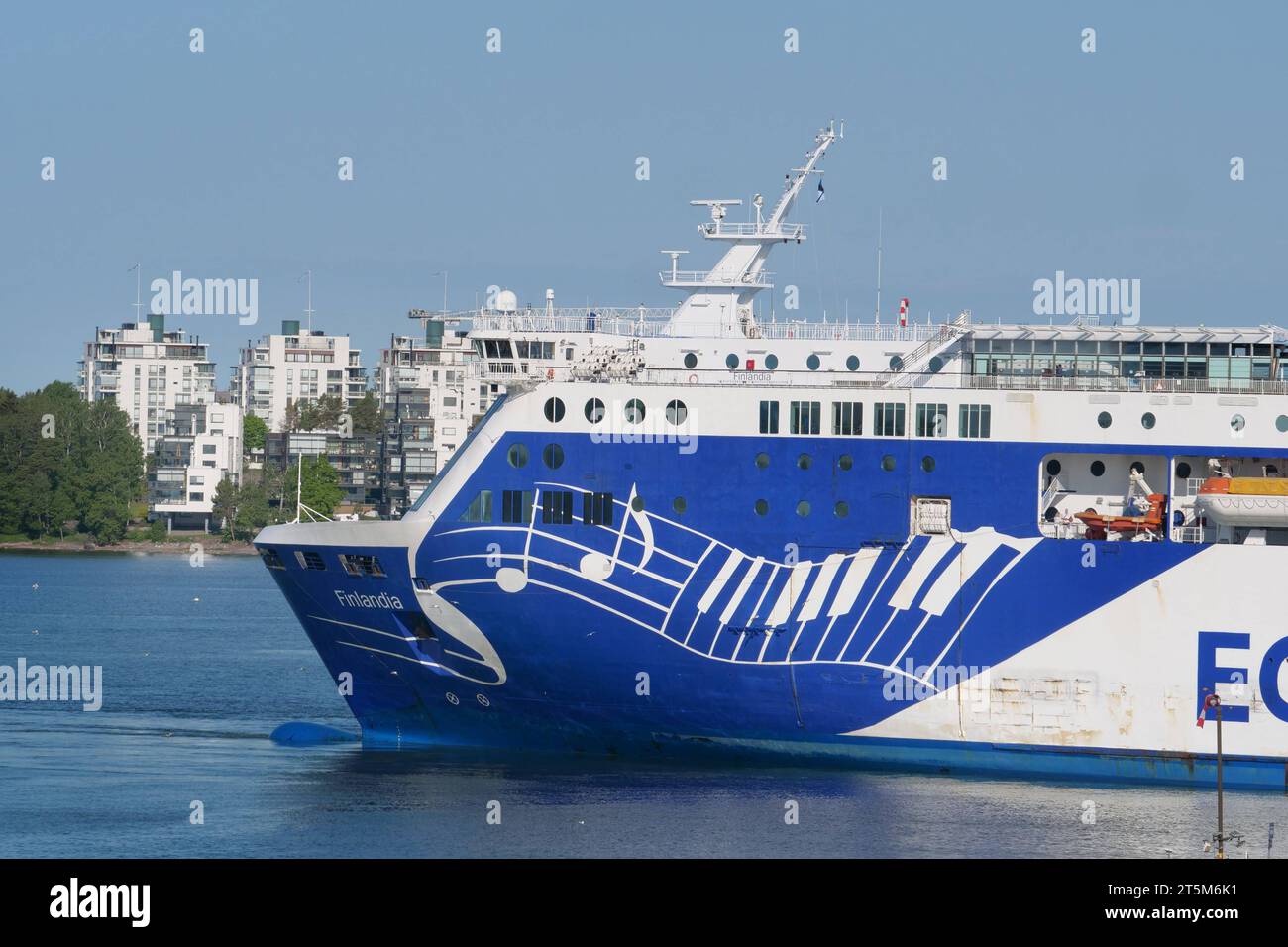 Finlandia-Eckeroe Line Faehre verlaesst den Hafen von Tallinn Finlandia ...