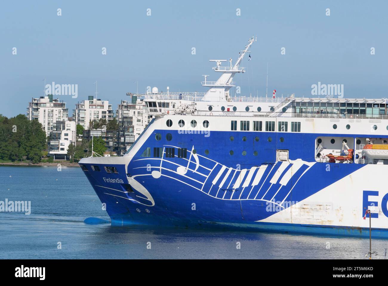 Finlandia-Eckeroe Line Faehre verlaesst den Hafen von Tallinn Finlandia ...