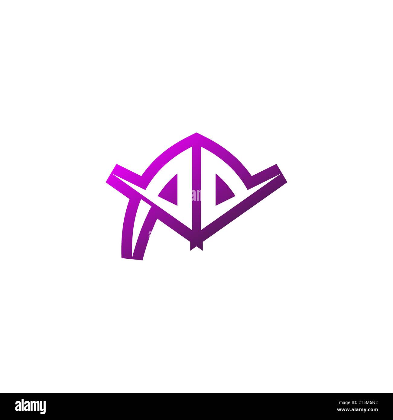 AD Premium emblem logo initial esport and gaming design concept Stock ...