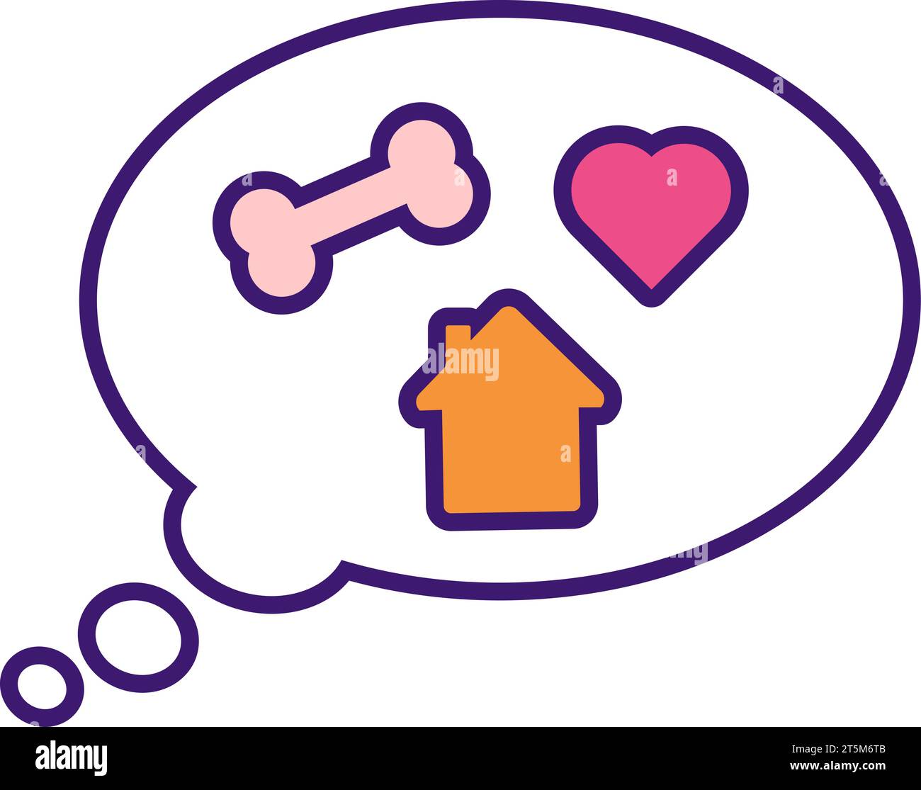 Cute dream bubble of homeless Dog Puppy. Homeless Puppy waits for owner ...