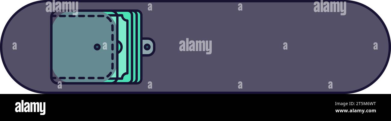 Grey slider switch with open money wallet symbol. On off and control ...