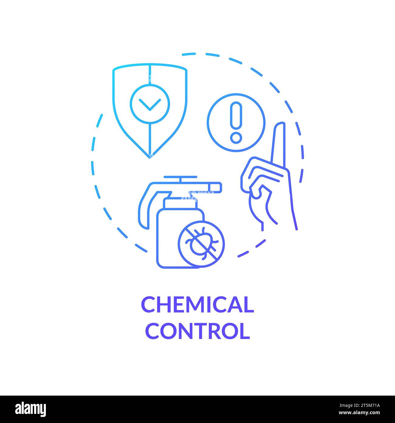 Thin gradient icon chemical control concept Stock Vector Image & Art ...