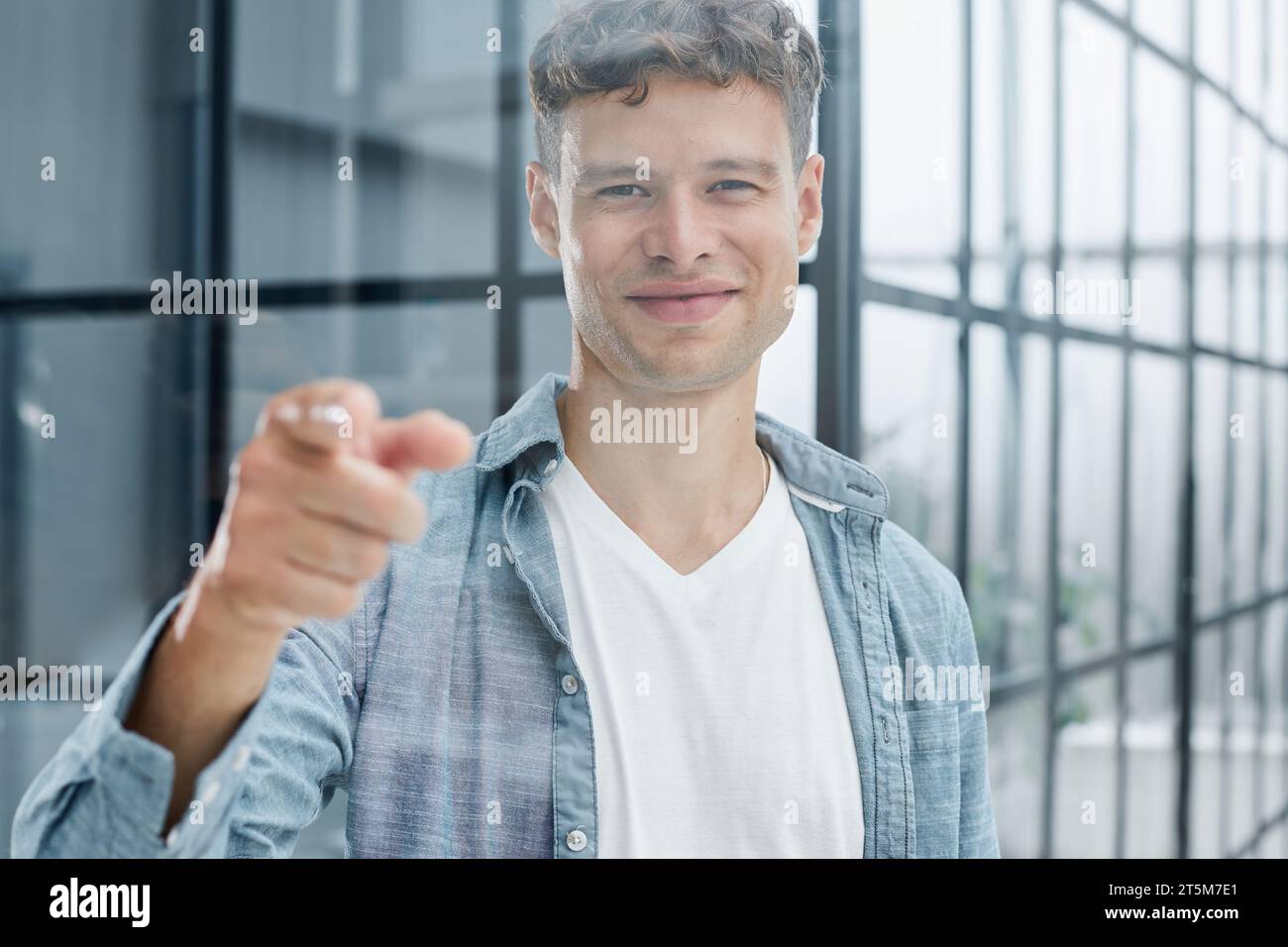 Hispanic man points finger hi-res stock photography and images - Alamy