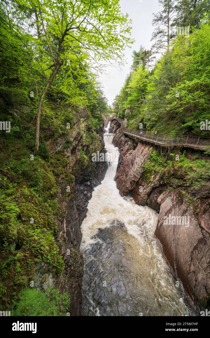 High Falls Gorge in the Adirondacks, Upstate New York Stock Photo - Alamy