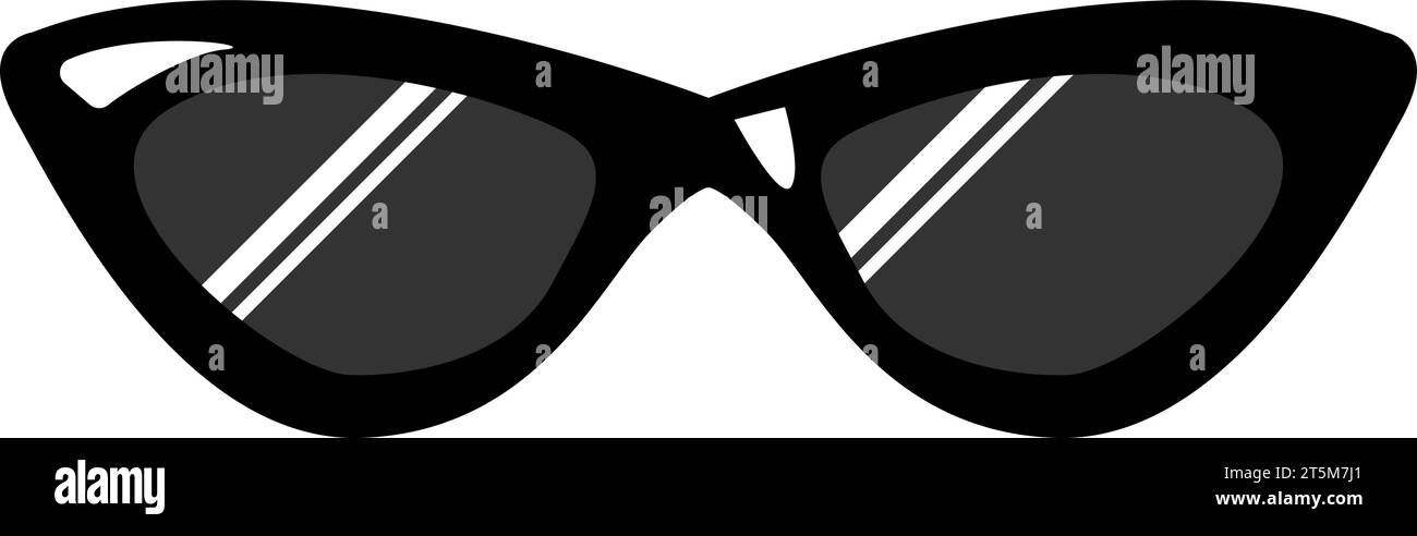 Elongated cat eye glasses. Health and vision protection. Eye protection ...