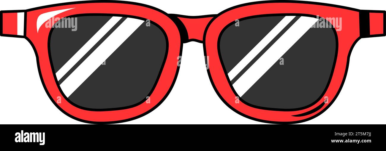 Colored stroked Red female glasses lady boss. Eye protection modern ...