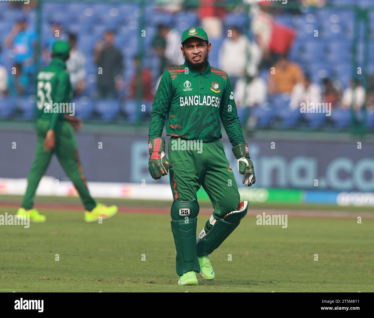 New Delhi, Delhi, India. 6th Nov, 2023. Mushfiqur Rahim (WK) of ...