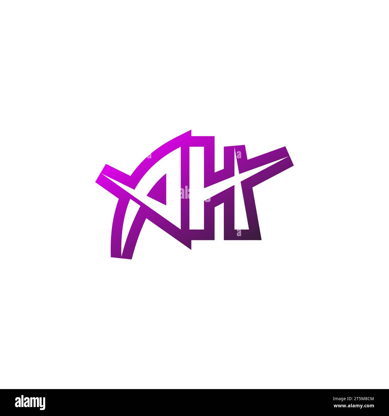 AH Premium emblem logo initial esport and gaming design concept Stock ...