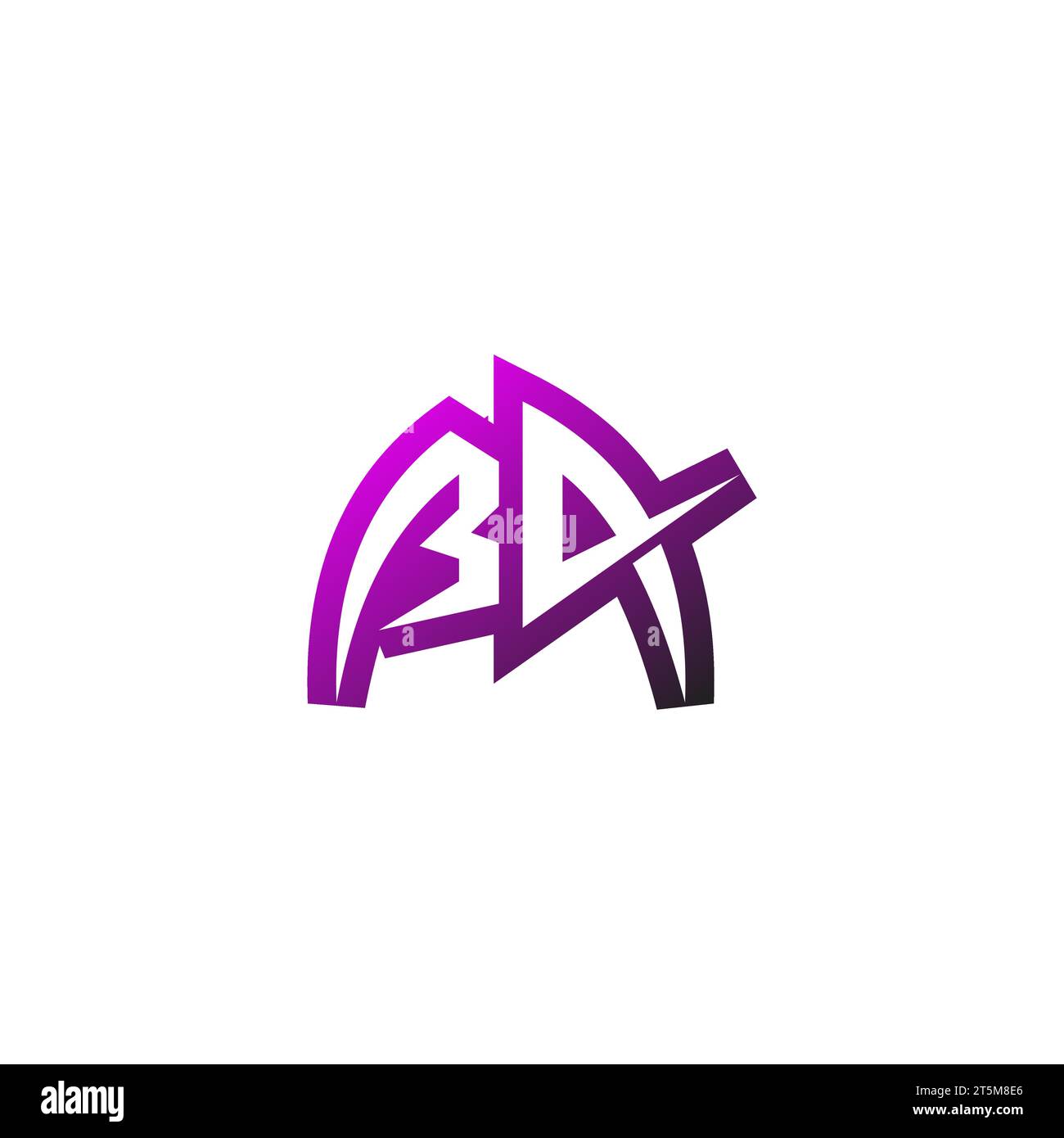 BA Premium emblem logo initial esport and gaming design concept Stock ...