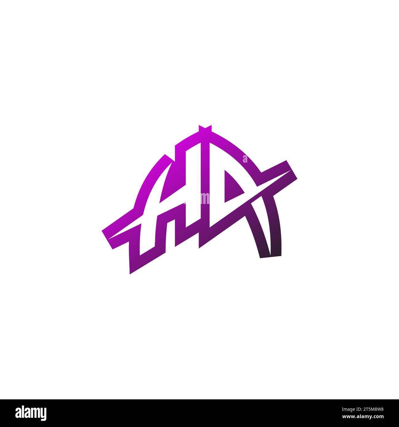 HA Premium emblem logo initial esport and gaming design concept Stock ...