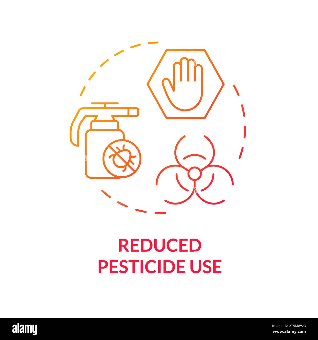 Thin gradient icon reduced pesticide use concept Stock Vector Image ...