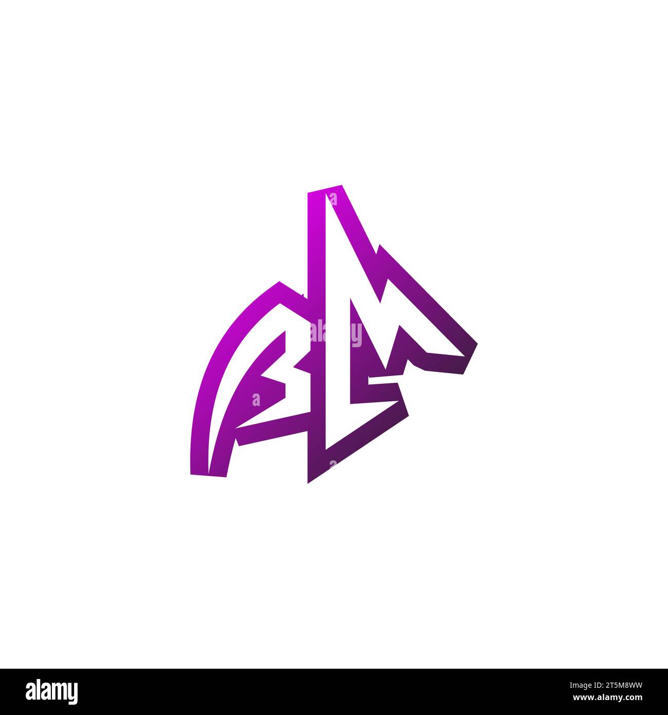 BM Premium emblem logo initial esport and gaming design concept Stock ...