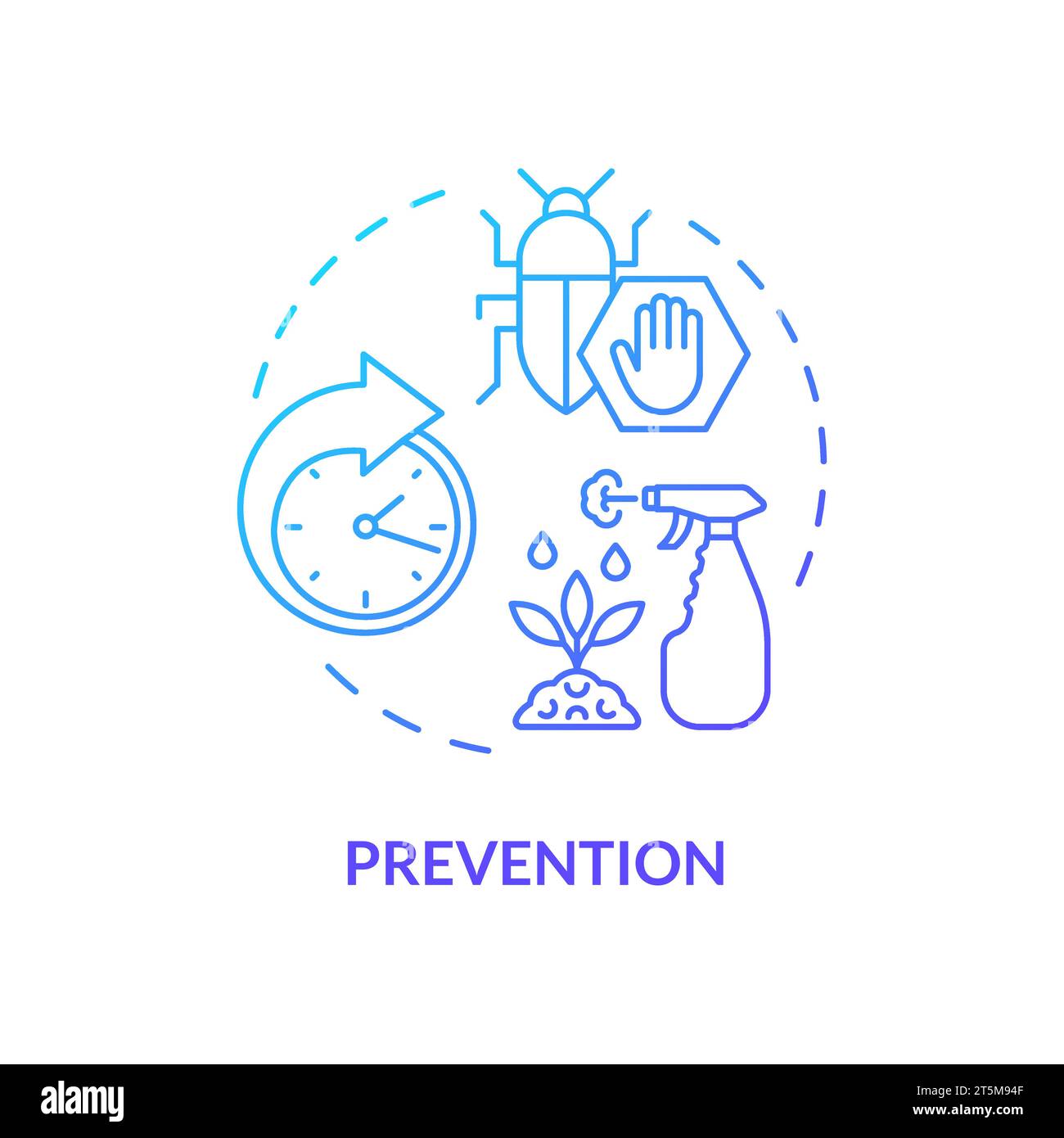 Thin gradient icon prevention concept Stock Vector Image & Art - Alamy