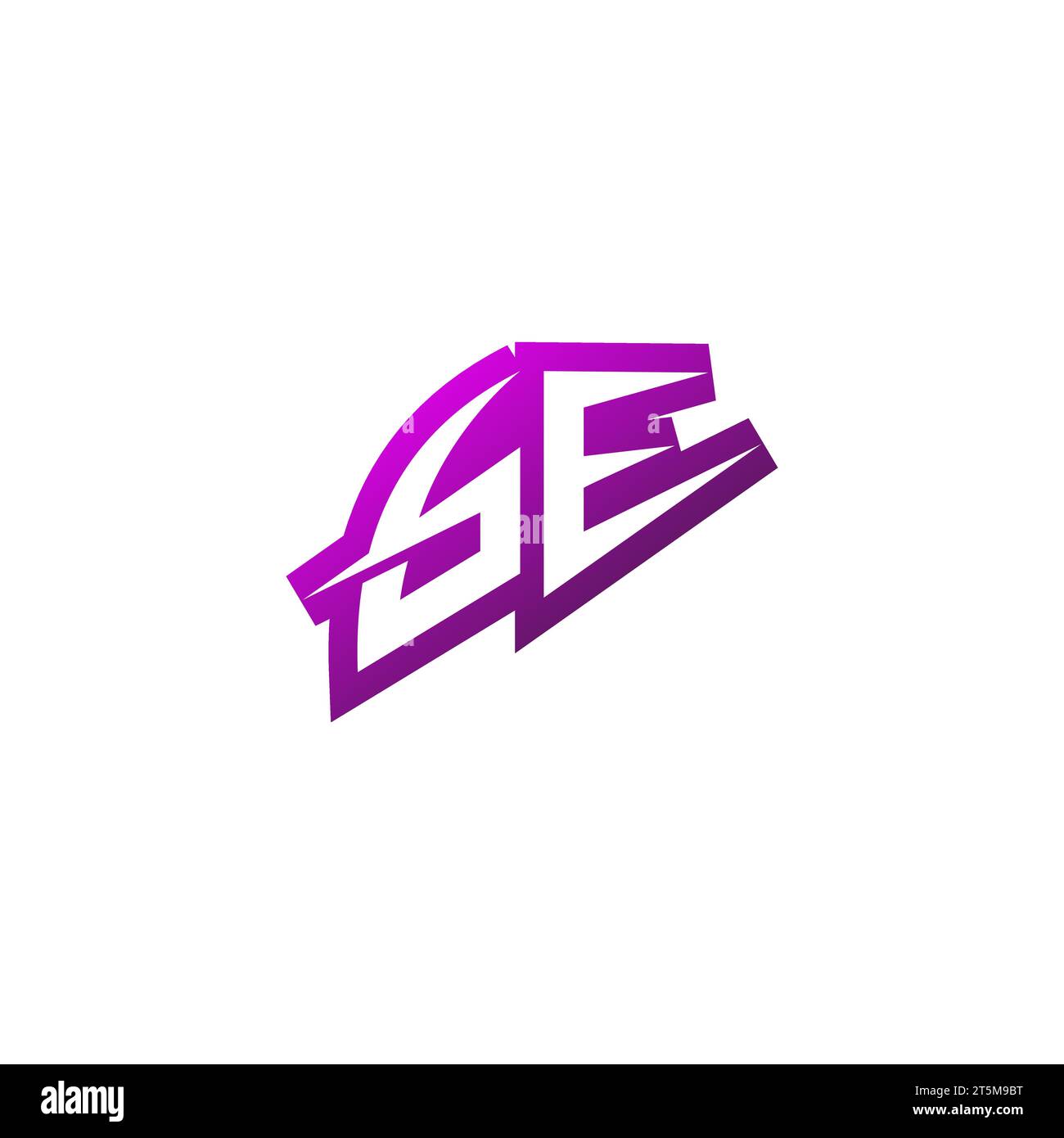 GE Premium emblem logo initial esport and gaming design concept Stock ...
