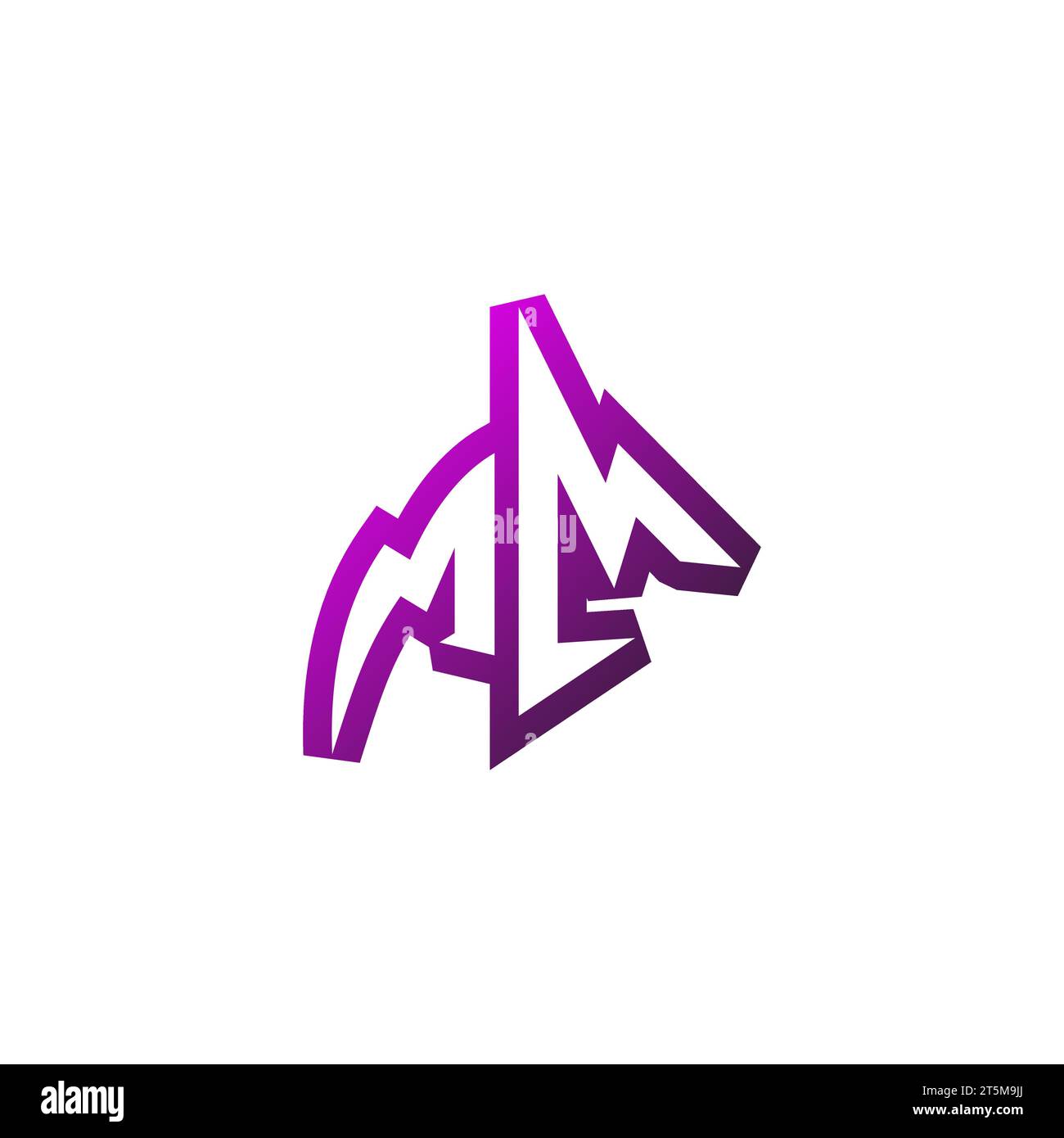 MM Premium emblem logo initial esport and gaming design concept Stock ...