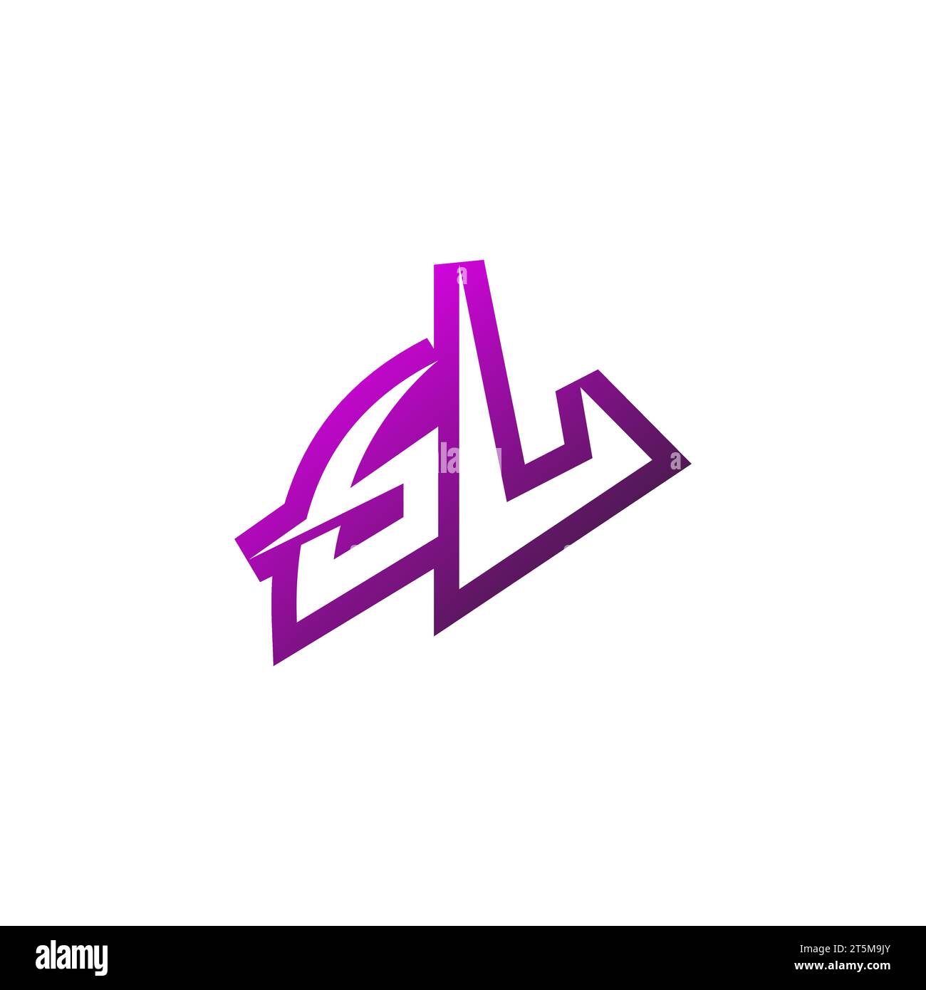 GL Premium emblem logo initial esport and gaming design concept Stock ...