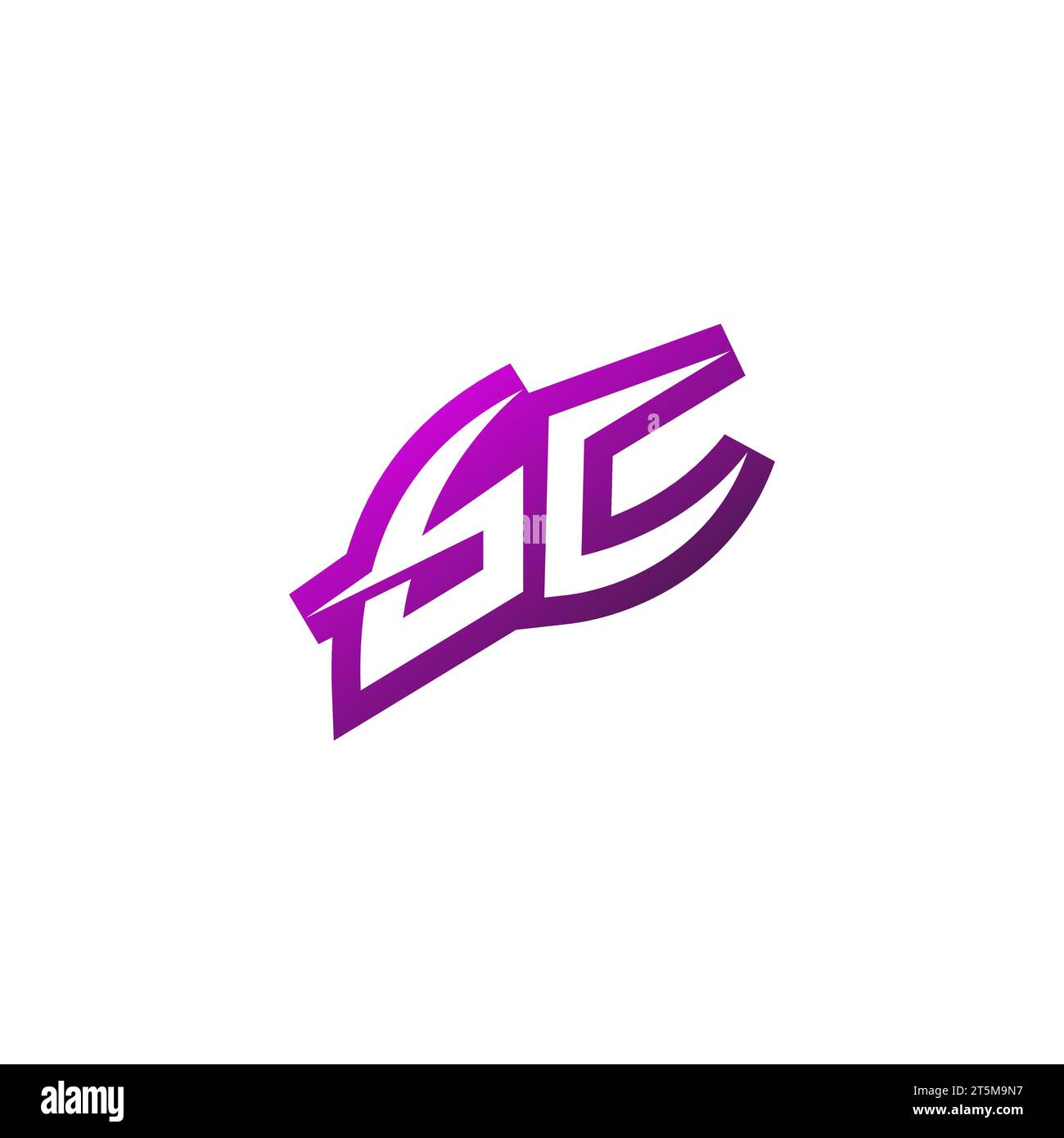 GC Premium emblem logo initial esport and gaming design concept Stock ...