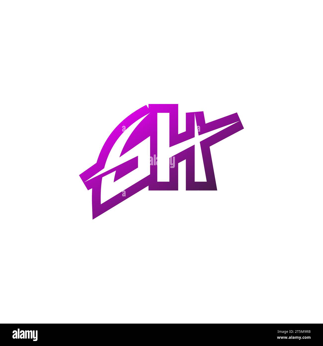 GH Premium emblem logo initial esport and gaming design concept Stock ...