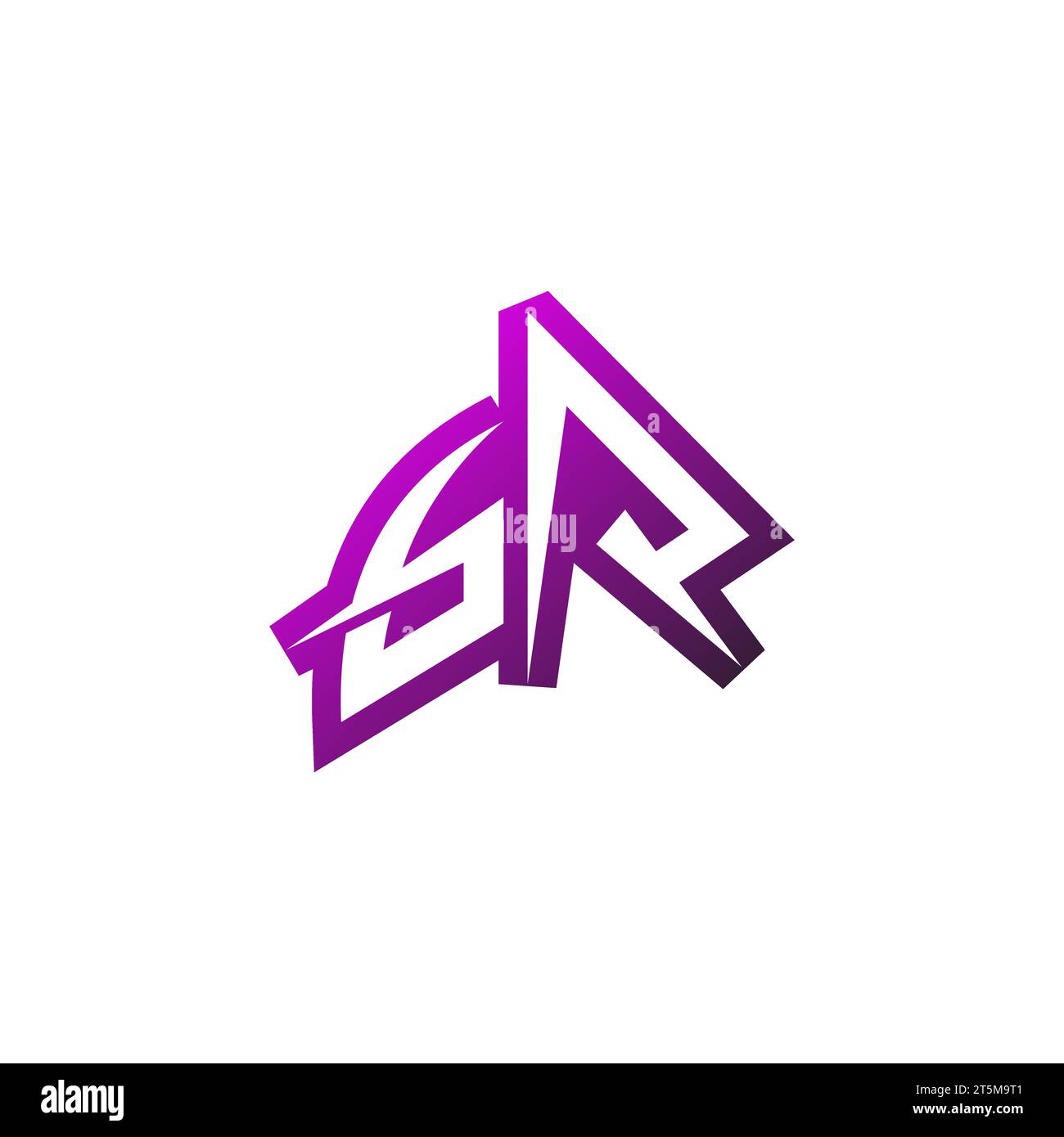 GR Premium emblem logo initial esport and gaming design concept Stock ...