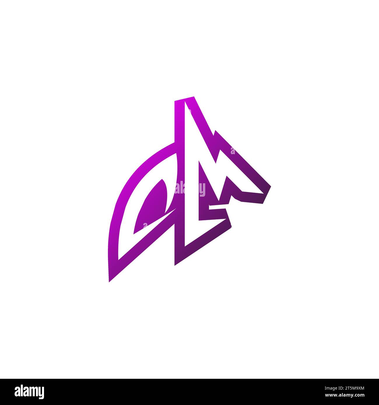 DM Premium emblem logo initial esport and gaming design concept Stock ...