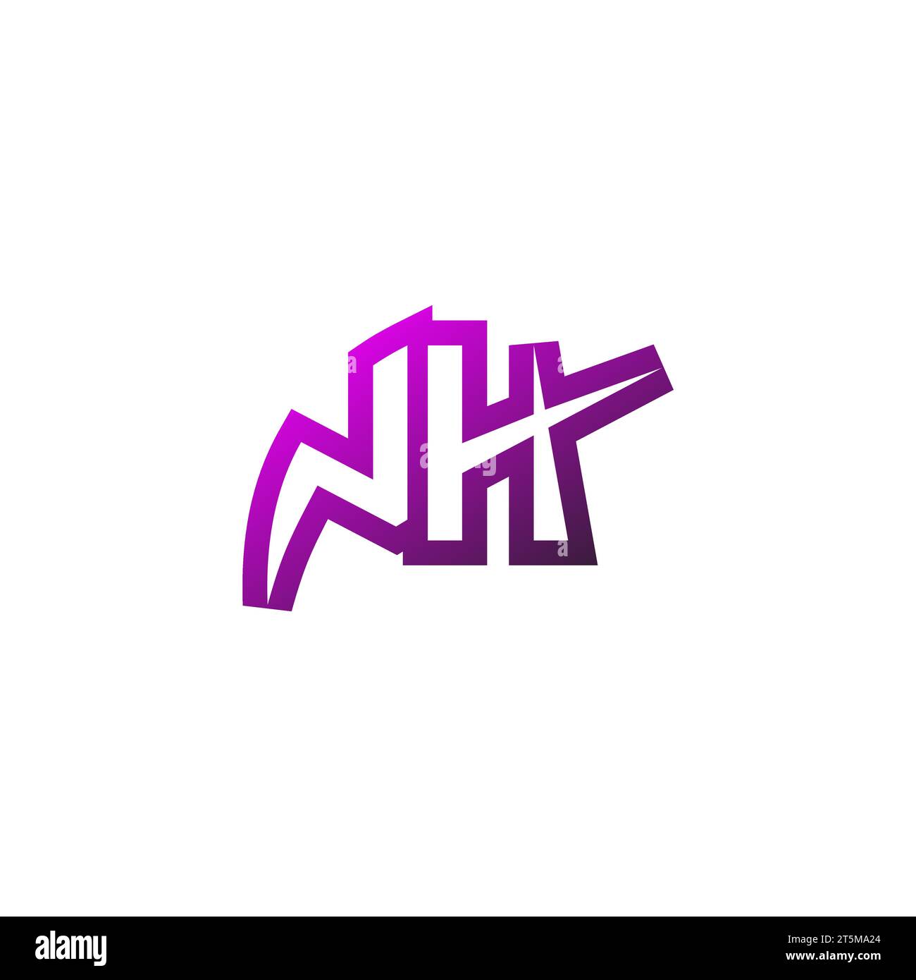 NH Premium emblem logo initial esport and gaming design concept Stock ...