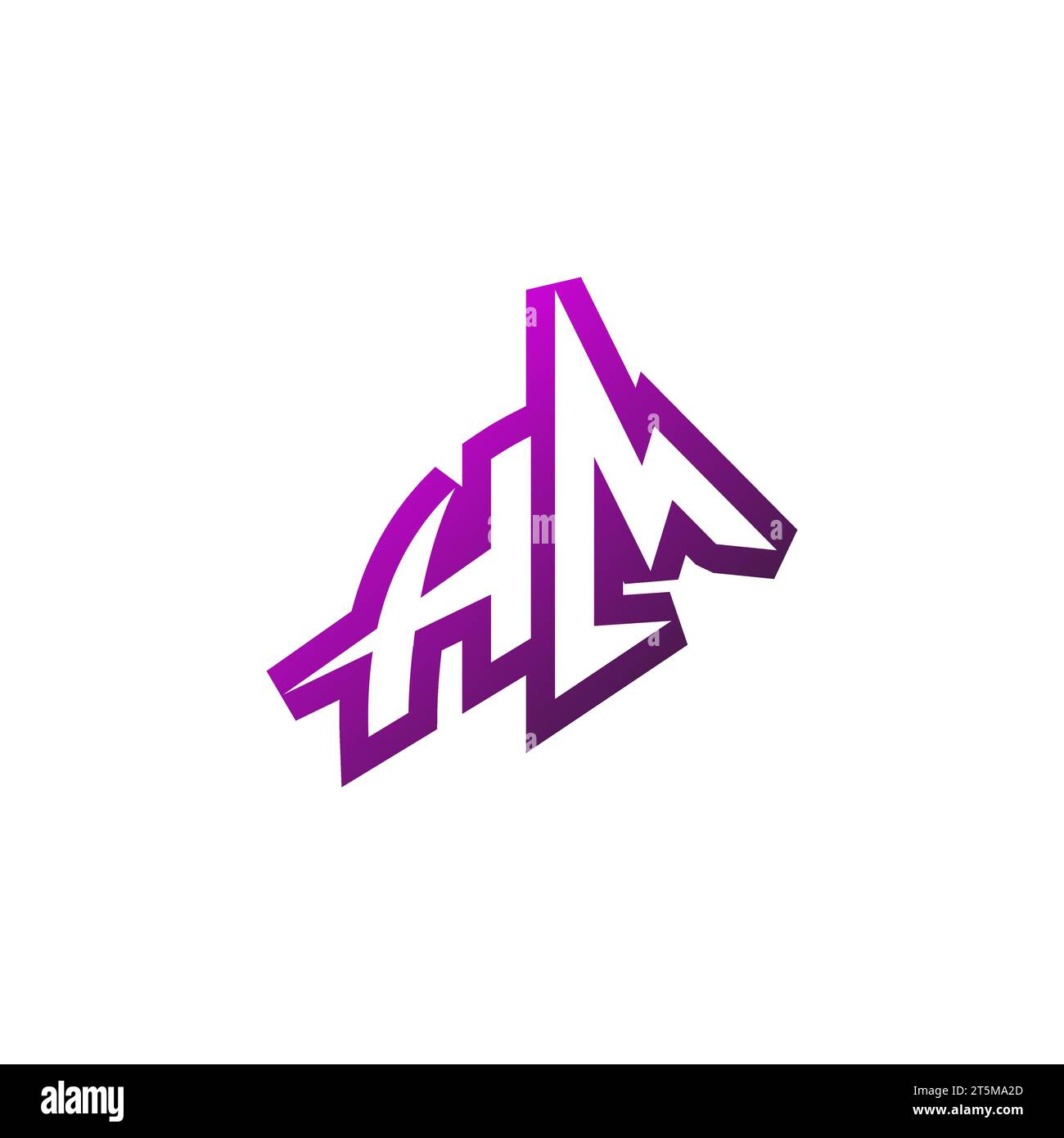 HM Premium emblem logo initial esport and gaming design concept Stock ...