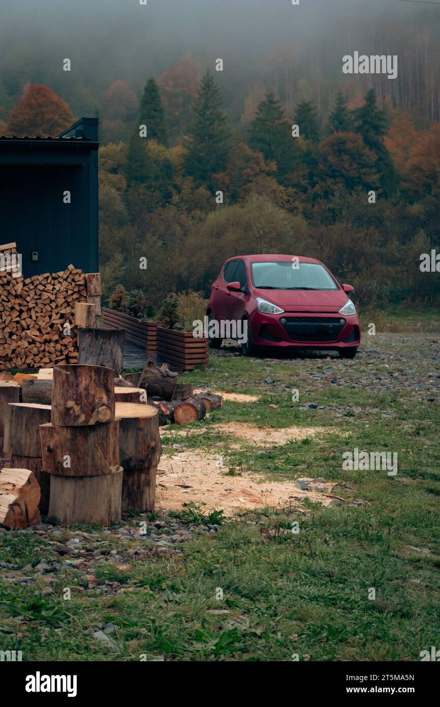 Log car hi-res stock photography and images - Alamy
