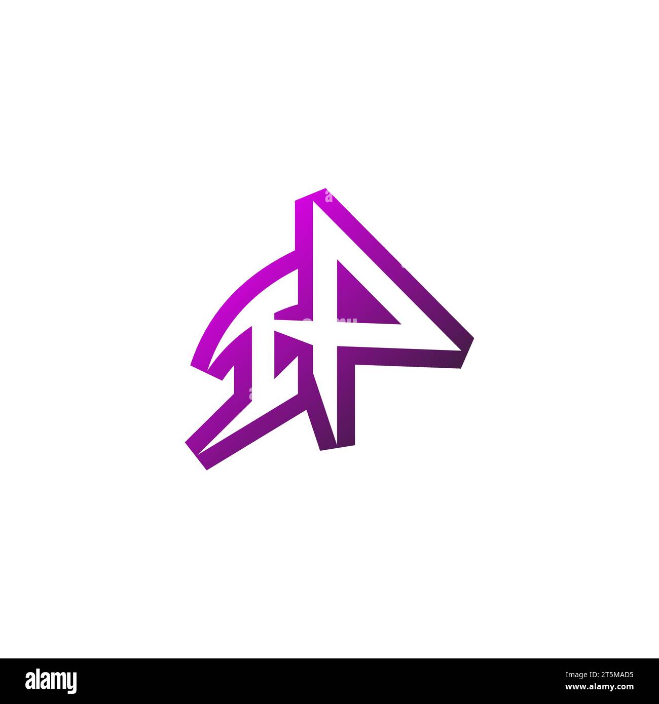 IP Premium emblem logo initial esport and gaming design concept Stock ...