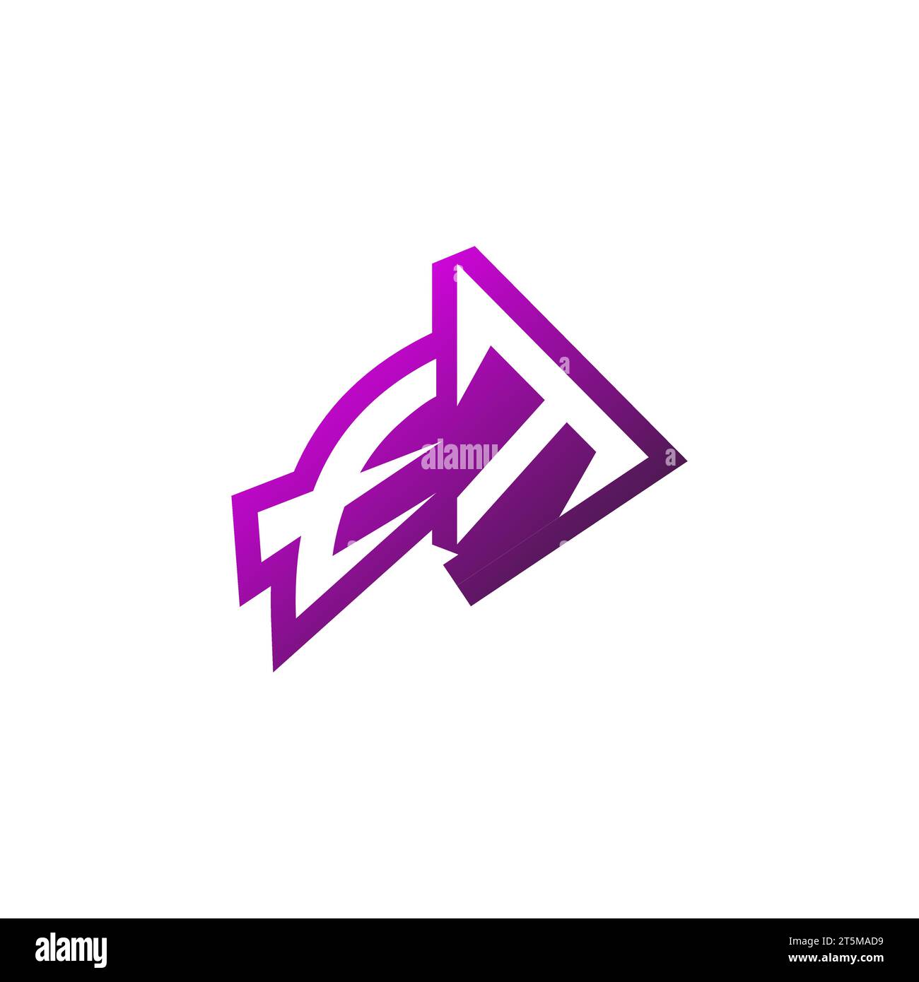 ET Premium emblem logo initial esport and gaming design concept Stock ...